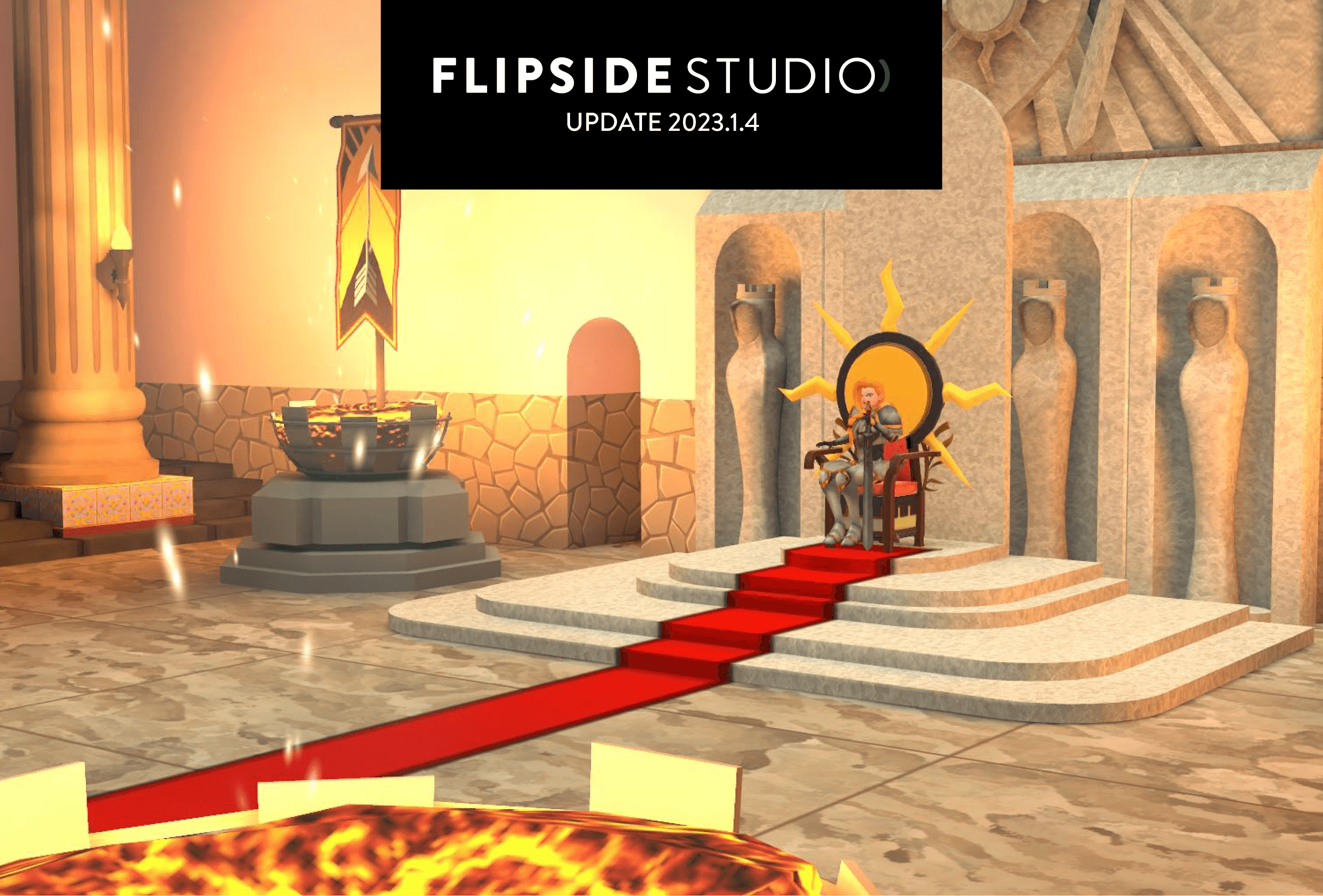 Flipside - Flipside Studio 2023.1.4 - AI-generated sets, a throne room, and coloured lights!