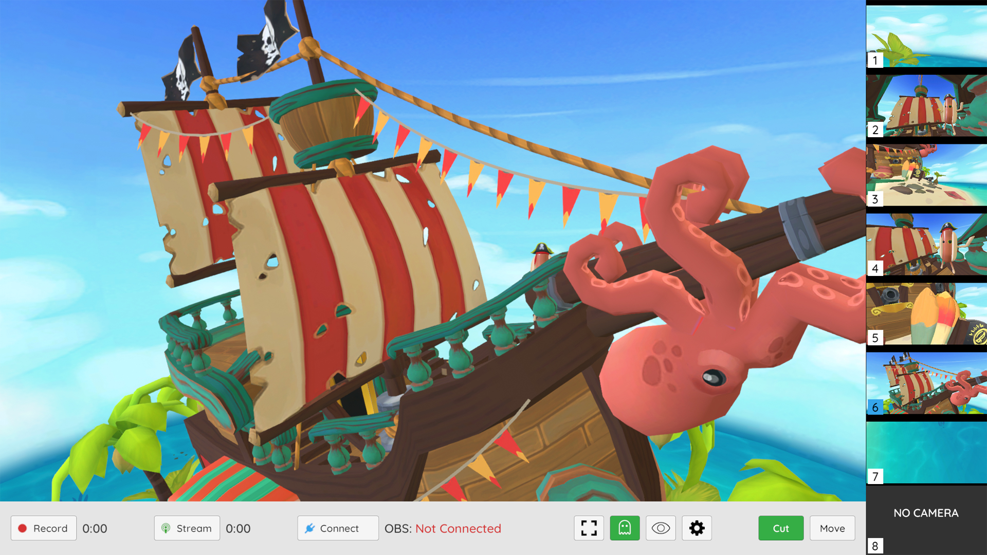 Flipside Real-Time Animation and Motion Capture - Desktop interface
